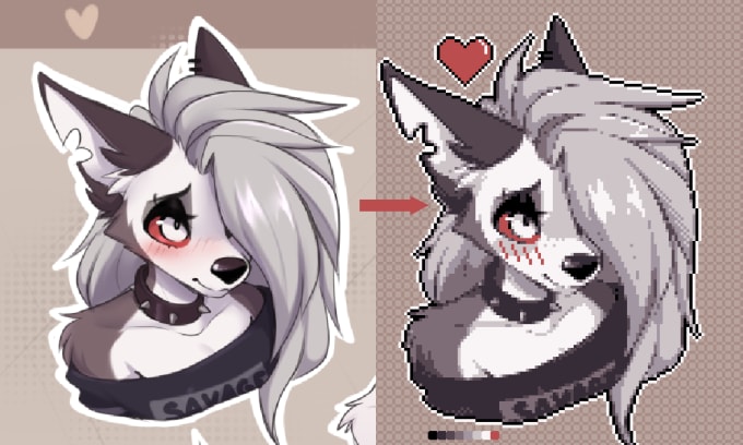 Draw Furry Pixel Art By Multsiber Fiverr