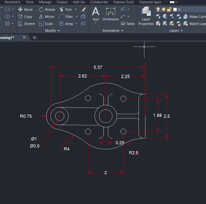 Make 2d drawing on autocad of mechanical manufacturing drawing by ...