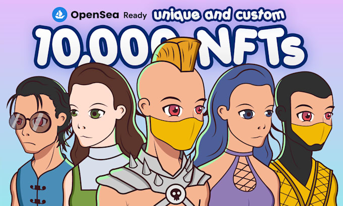 Draw a sellable nft art collectibles for you to sell anywhere by ...