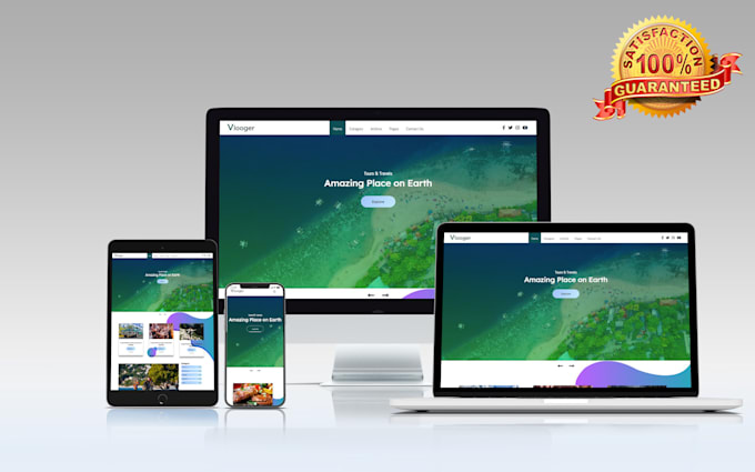 Create responsive custom website, any design to html website by ...