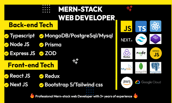 Be your mern stack developer or react website front end developer by ...