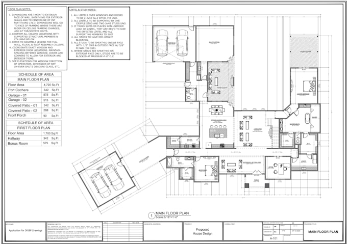 Draft the site plan, landscape plan, and floor plan for the city permit