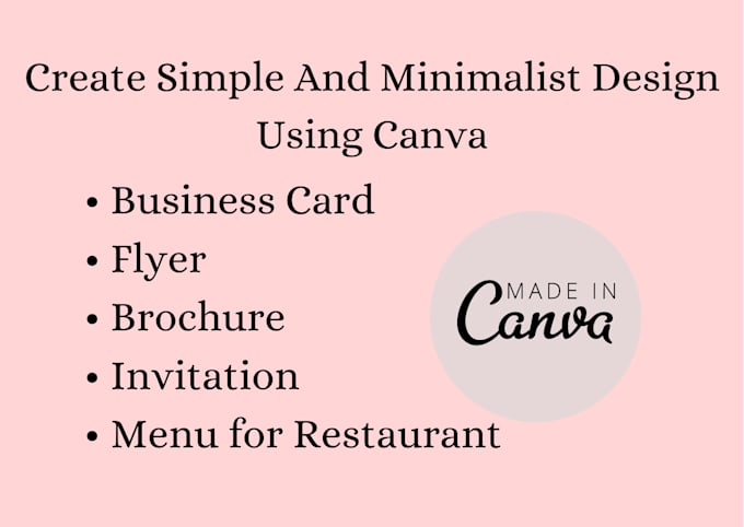 Do simple and minimalist design using canva by Angelia97_ | Fiverr