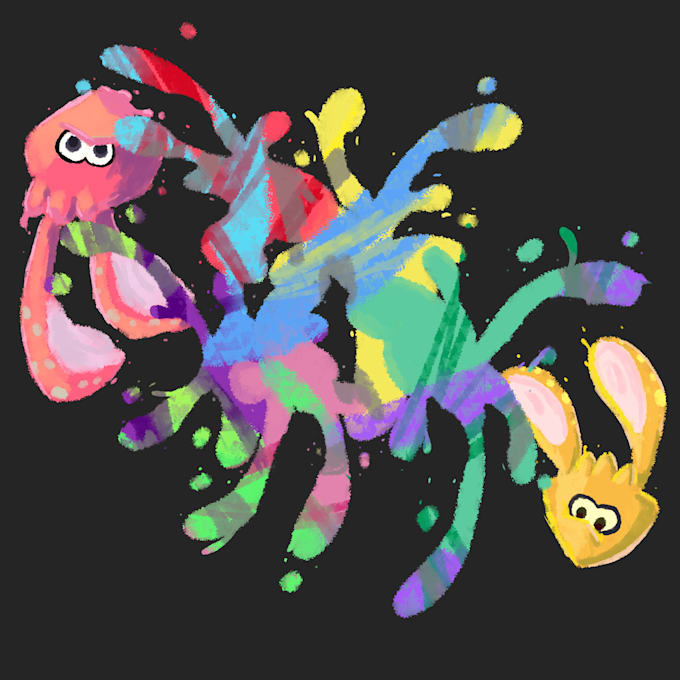 Create splatoon logo in splatoon artstyle by Emoninja | Fiverr