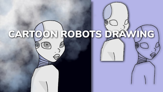 Draw cartoon animated robots by Ariadraw | Fiverr