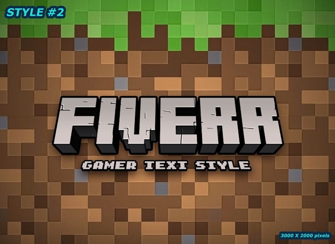 Make your custom text or name in the minecraft style by User2018_5 | Fiverr