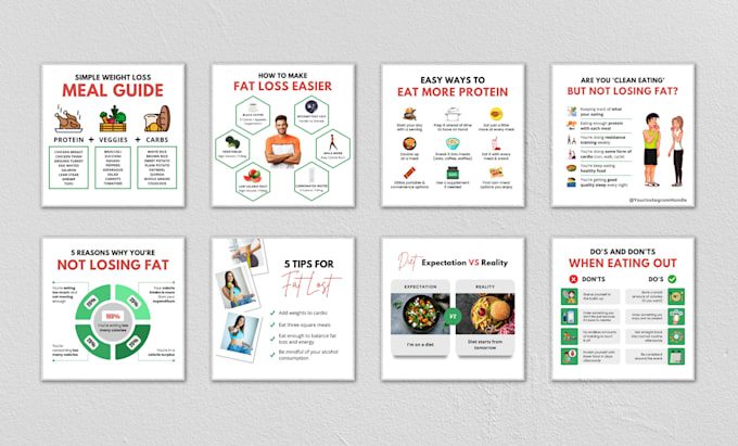 Design weight loss and diet tips infographics for instagram by Nir1989 ...