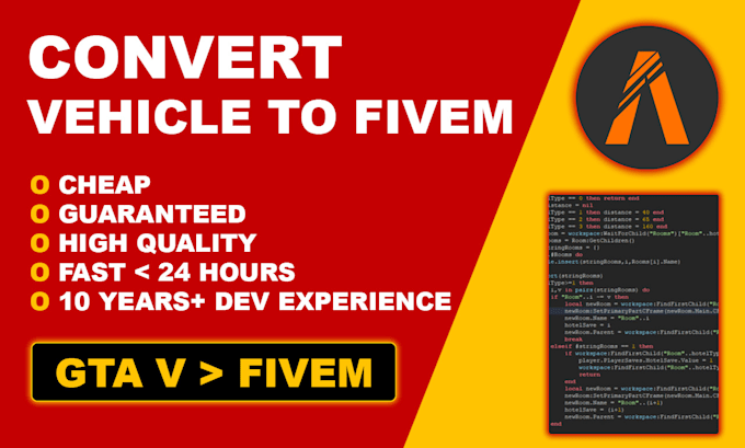 Convert vehicle mods for fivem by Theironneondevs | Fiverr