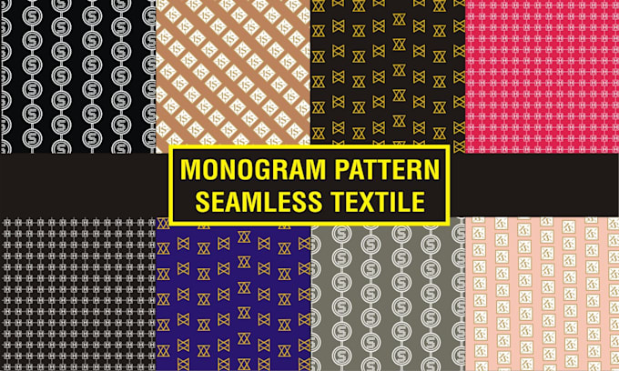 Design a seamless monogram pattern for your brand logo by Soniyasoni255 ...