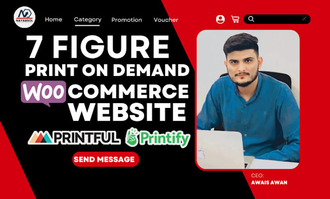 Setup woocommerce store with printful or printify by Awaiswpexpert | Fiverr