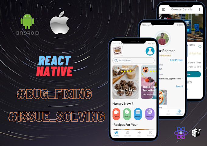 Fix your react native bugs by Tahidur__rahman | Fiverr Fix your react native bugs by Tahidur__rahman | Fiverr