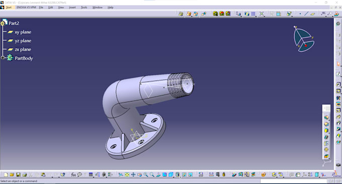 Do 3d models and 2d drawings in catia v5, fusion 360 by Leonardcojocaru | Fiverr