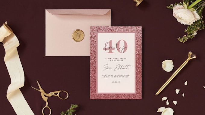 Creative digital invitations for party by Steph_creative | Fiverr