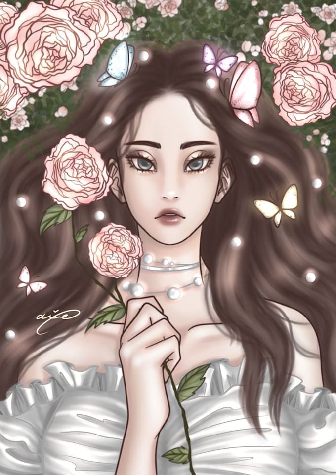 Draw a digital bust level illustration in my art style by Artsie_axxie ...