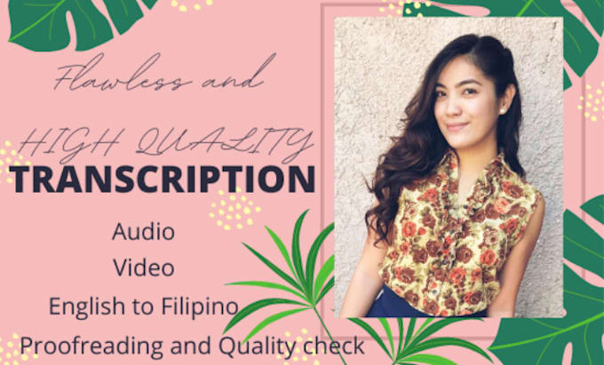 Provide quality transcripts for any english audio or video by Applelpz ...