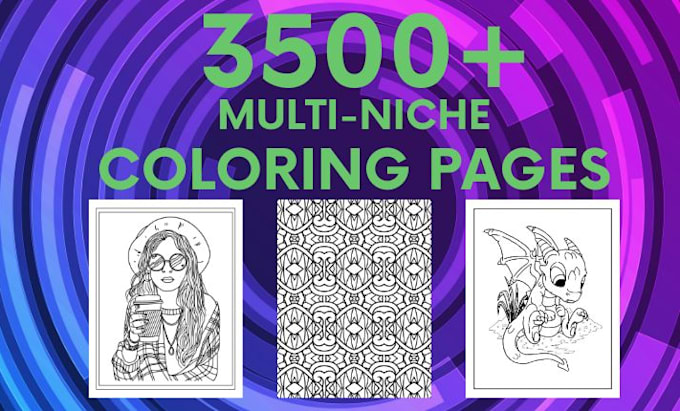 Send 3500 coloring pages for kids and adults by Stswriting | Fiverr