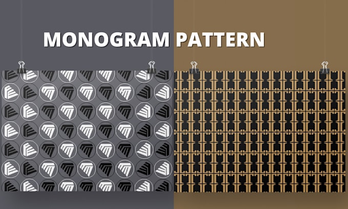 Design seamless pattern using brand logo or monogram by Nasghar | Fiverr