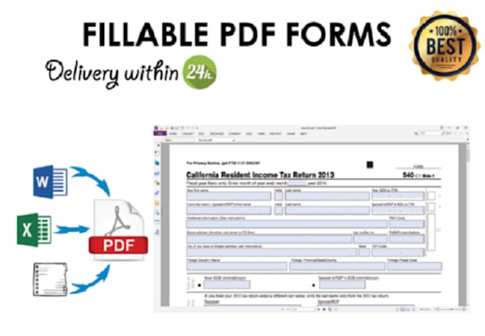 Create fillable pdf form or design your pdf form by Xardar | Fiverr