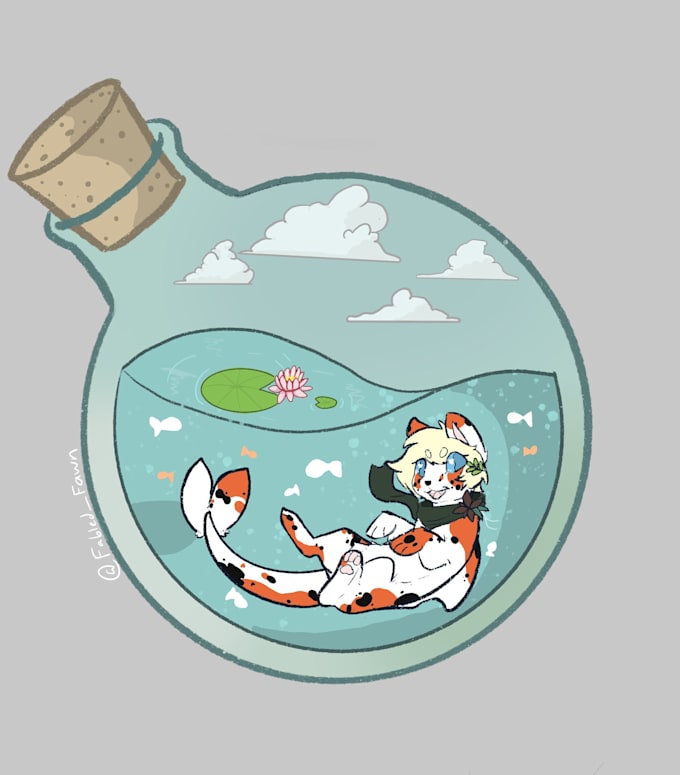 Draw your furry, fursona or your character art by Fabled_fawn | Fiverr