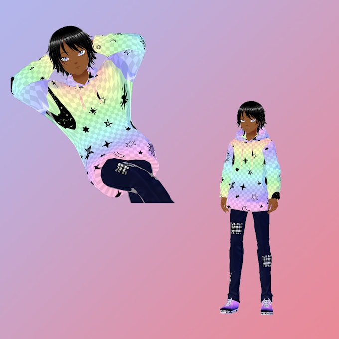 V roid model creation by Diamondwaydart | Fiverr