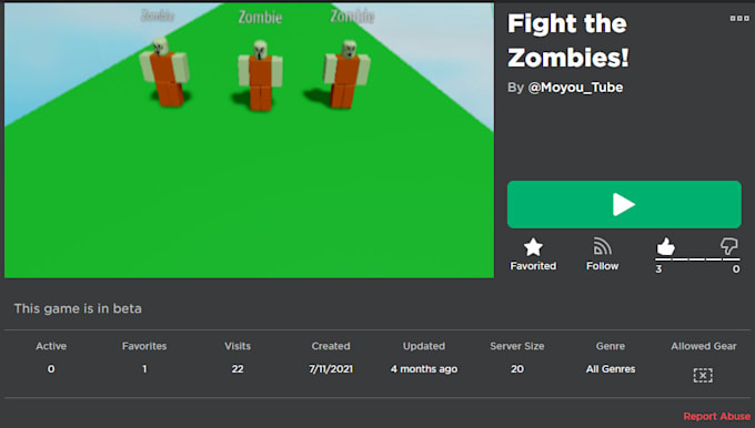 Roblox fight the zombies by Moyoutube | Fiverr