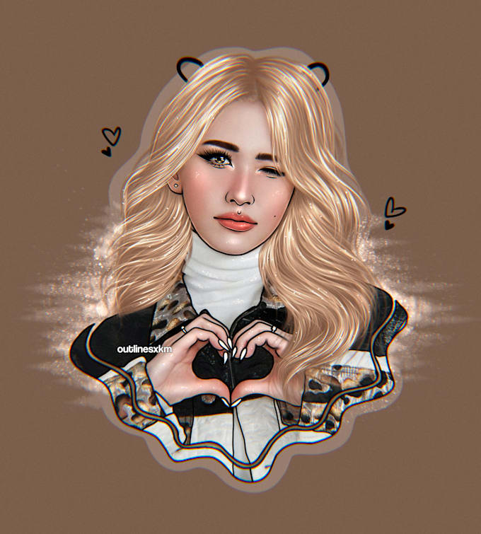 Make custom outline art and logo for you by Outlinesxkm | Fiverr