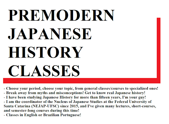 Give you classes on japanese history by Kauemotavio | Fiverr