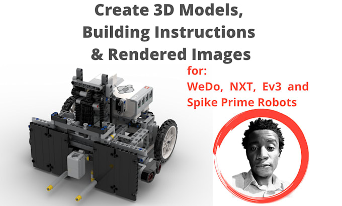 Create lego robot 3d models and instructions by Chrisbricks | Fiverr