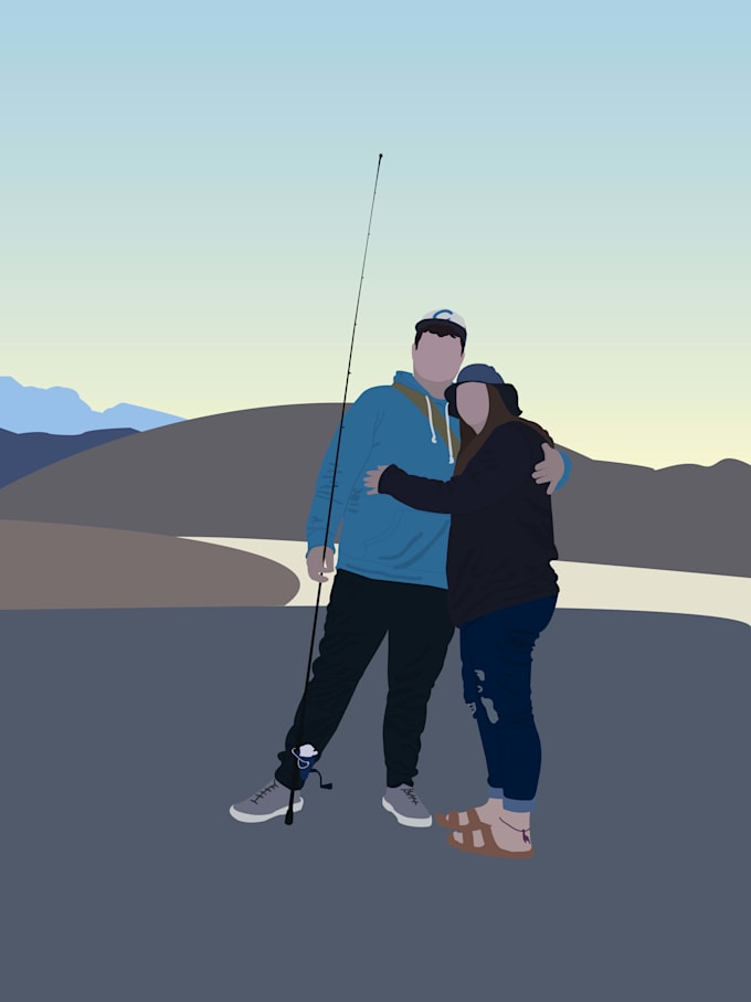 Make a vector faceless portrait for you by Spindocstudios | Fiverr