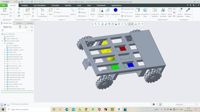 Create 3d models of mechanical parts or assembly on creo by Kundankore ...