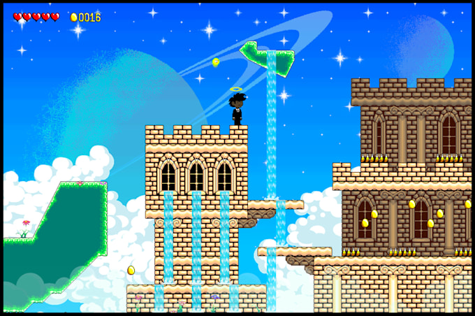 Make your retro pixel art platformer game by Zizens | Fiverr
