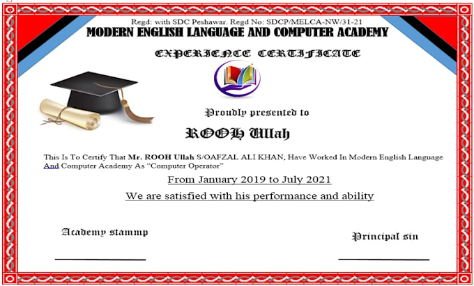 Do certificate and dmc by Roohullahkha865 | Fiverr