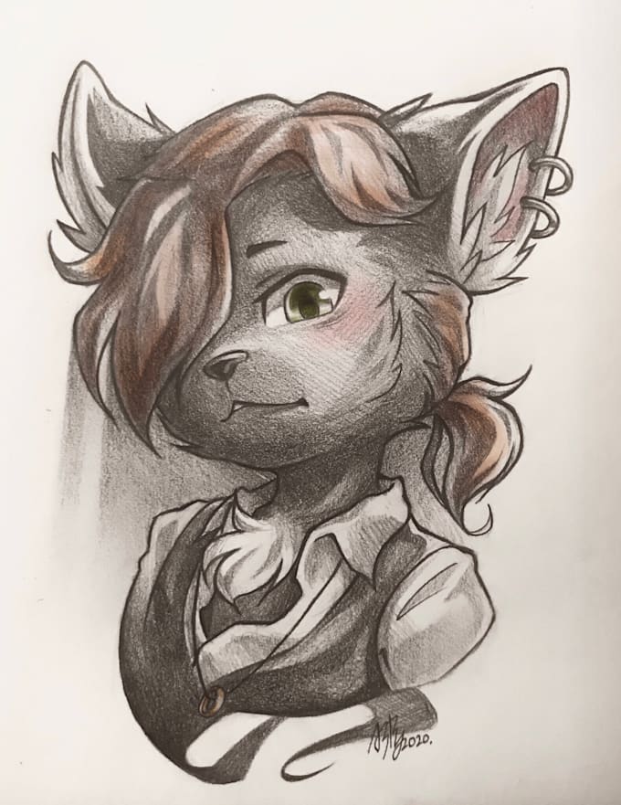 Draw furry art in pencil or digital by Abby00531 | Fiverr