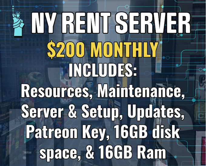 Rent you a fivem la or ny server with real food, clothes, and cars by ...
