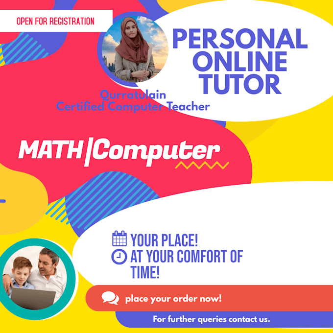 Be your computer and math tutor for grade 1 to 2nd year by Qurratch ...