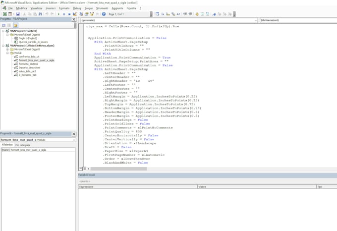 Create excel project with vba formulas etc by Danic1590 | Fiverr