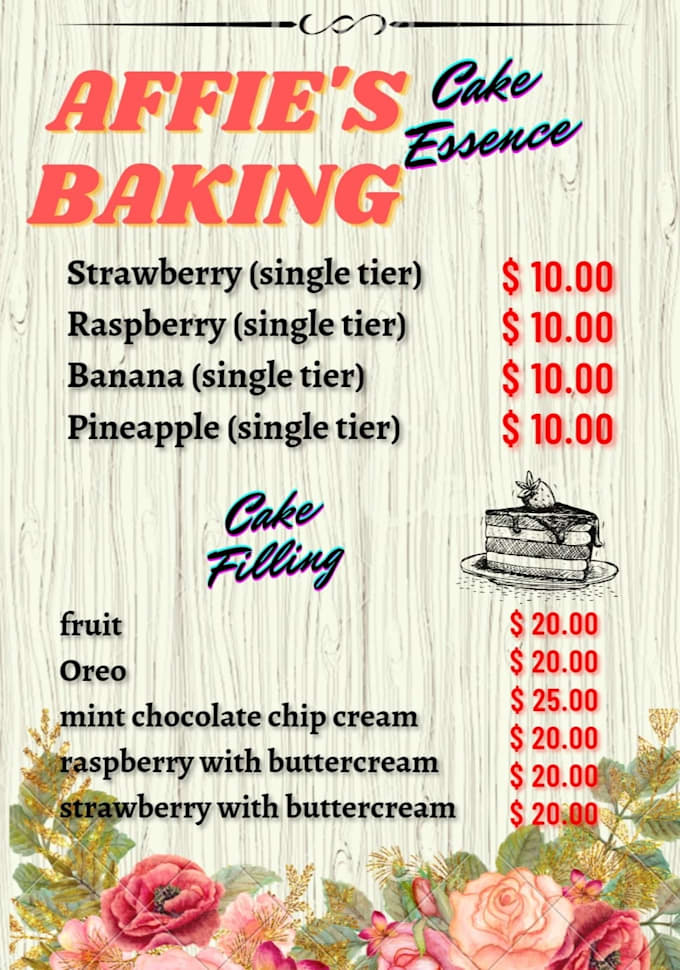 Design menu cards according to your preference by Jeremiahofsl | Fiverr