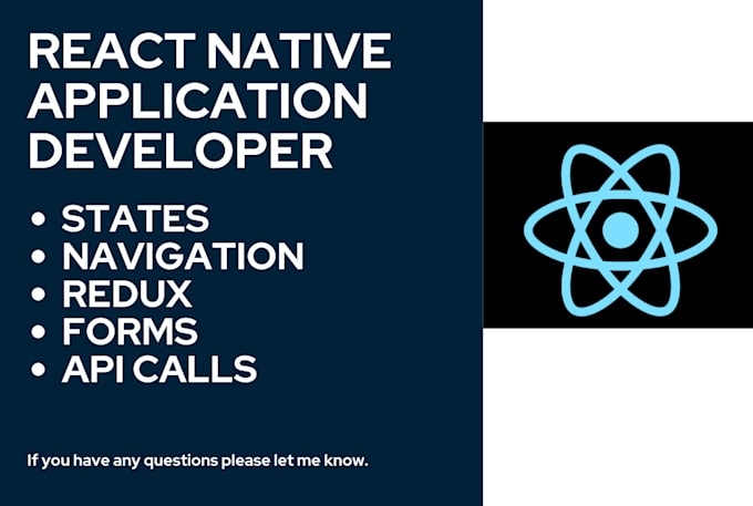 Be react native developer for mobile application by Sammar1050 | Fiverr