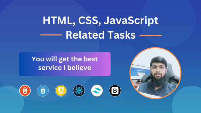 Do Html Css Javascript Tailwaind And Reactjs Related Tasks By Iqbal138 Fiverr