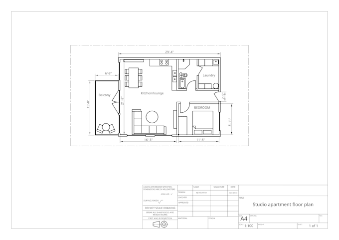 Draw your floor plan to your measurements by Michaeljasondol | Fiverr