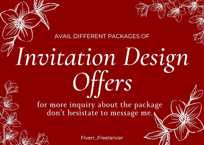 Create and offer design of invitations by Irishmaebatalla | Fiverr