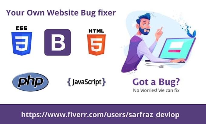 Provide Solution Of Htmlcssjs And Php Issues By Sarfrazdevlop Fiverr