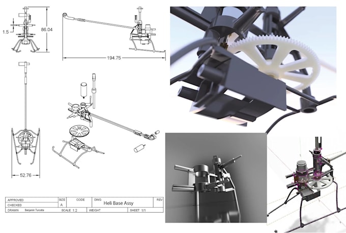 Design 3d cad solid models and tech drawing concept from your idea or ...