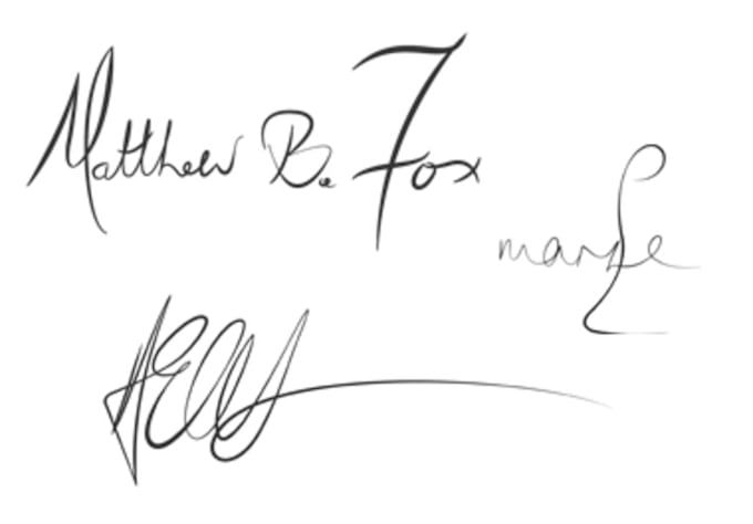 Create a digital version of your signature in vectors, png, jpg formats ...