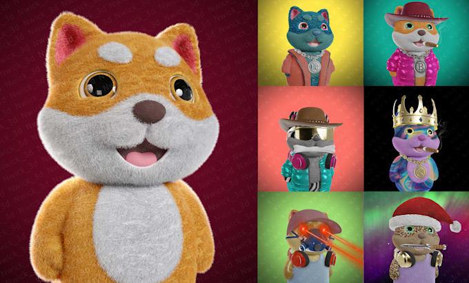 Create nft 3d models, images and collections by Chatunisal | Fiverr