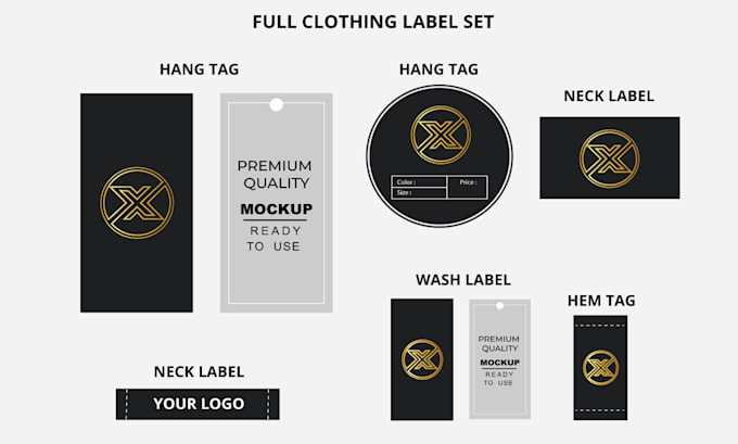 Hangtags, clothing, price tags, packaging and label design by Designerstool | Fiverr