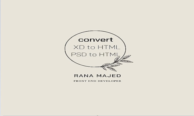 Convert psd, xd file to html, css and javascript by Rana_majed | Fiverr