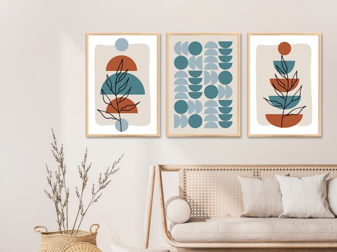 Do custom printable wall art designs, digital art prints for you or ...