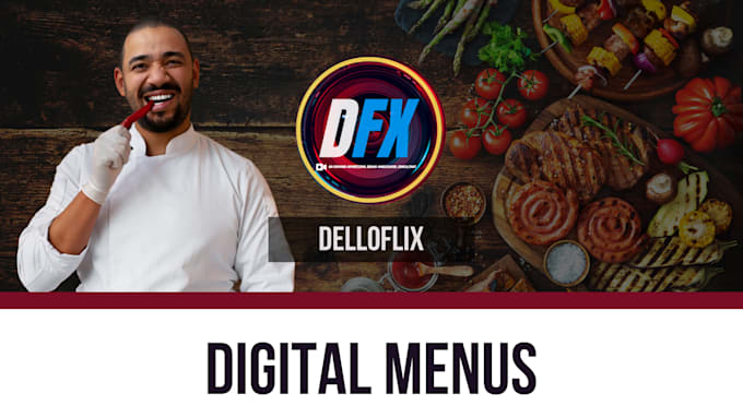 Design menu boards for tv menu or led screen display by Luchion | Fiverr