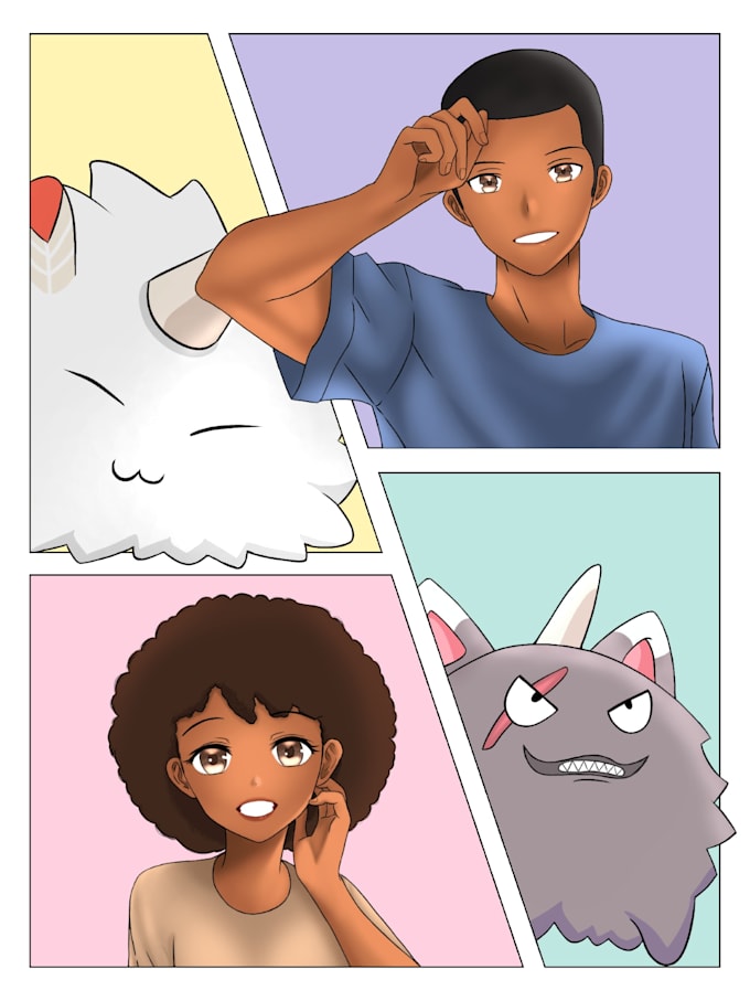 Draw axie artworks for your page by Samanthanicole0 | Fiverr